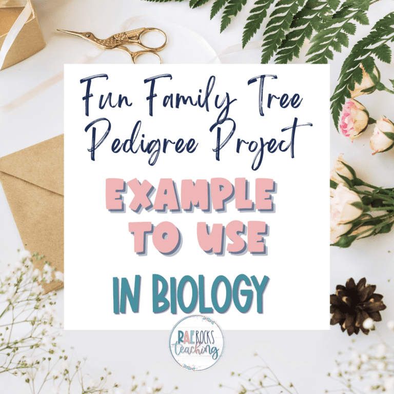 Fun Family Tree Pedigree Project Example to Use in Biology - Rae Rocks ...
