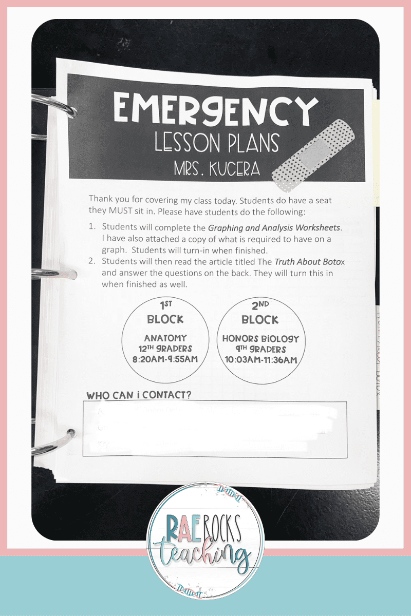 How To Make An Easy Emergency Lesson Plan For High School Science Rae How To Make An Easy Emergency Lesson Plan For High School Science Rae