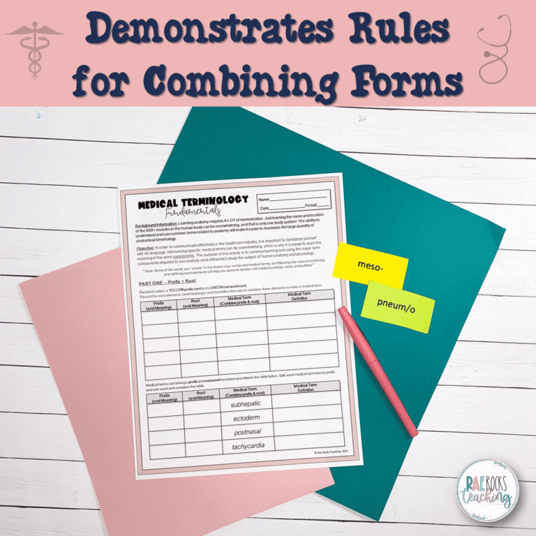 Medical Terminology Activity - Rae Rocks Teaching