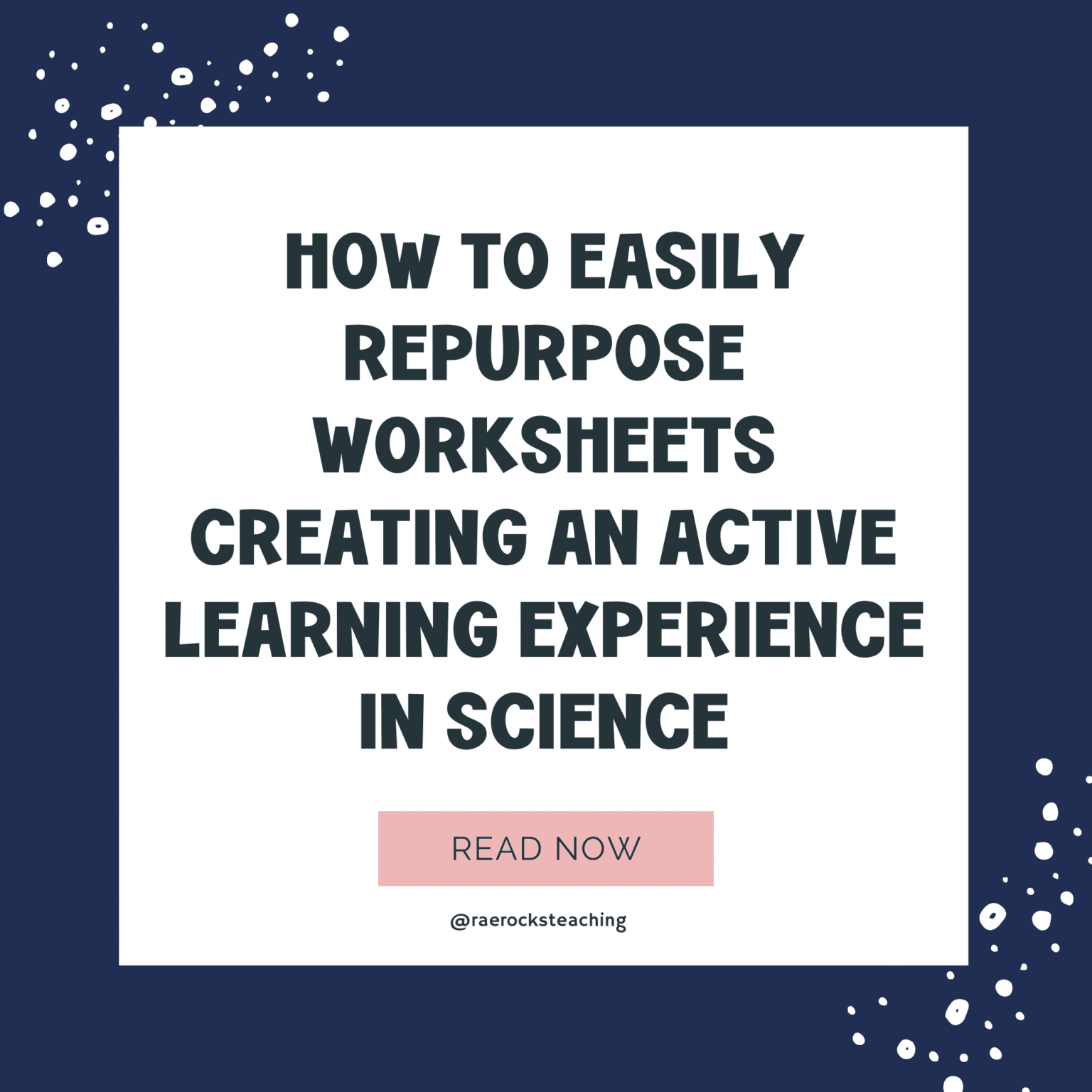 How To Easily Repurpose Worksheets Creating an Active Learning ...